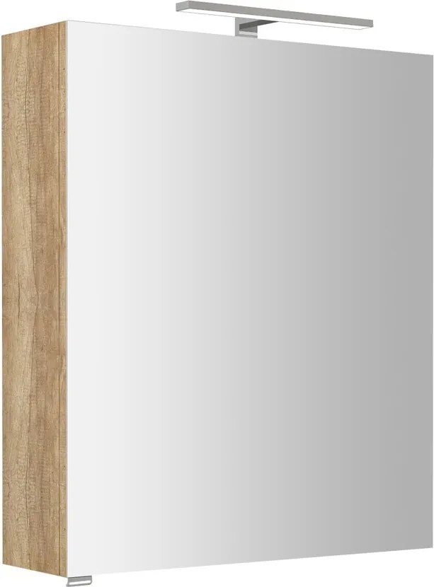 Sapho Sapho, RIWA galerka s LED osvětlením, 60x70x17cm, dub Alabama, RIW060-0022