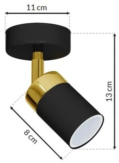 Bodové svítidlo JOKER 1xGU10/25W/230V černá/zlatá