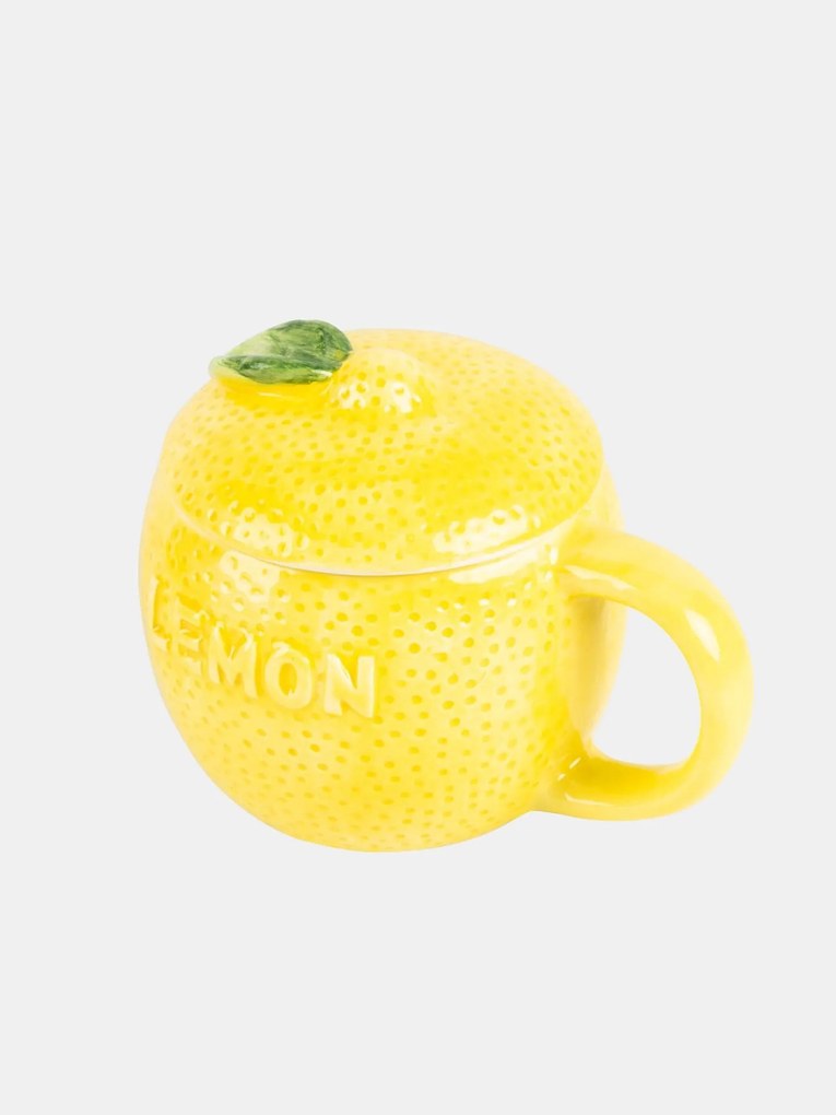Sinsay - Hrnek s motivem citronu s víčkem - žlutá