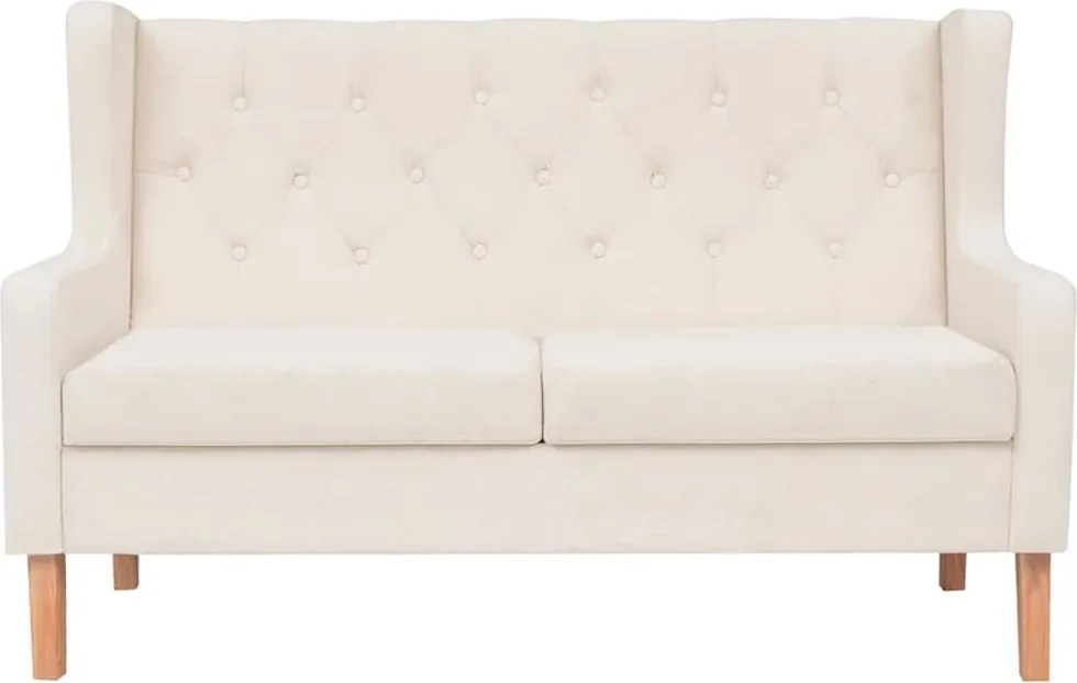 2místná pohovka textil krémově bílá 245450