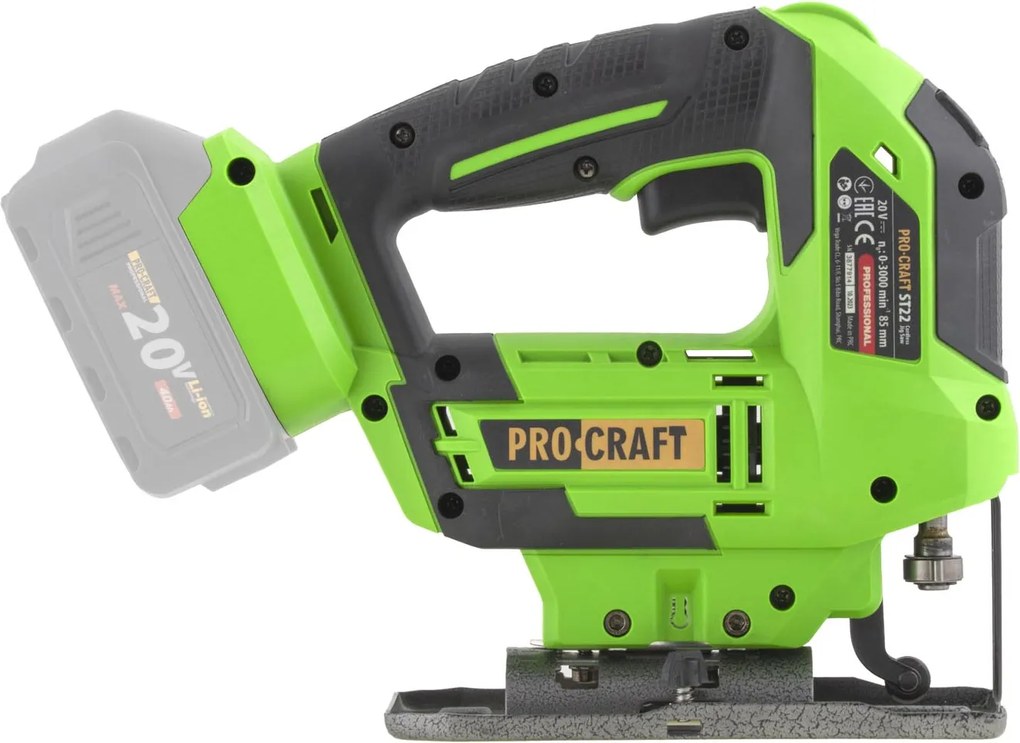 Procraft ST22 20V - akumulátorová přímočará pila (bez akumulátoru a nabíječky)