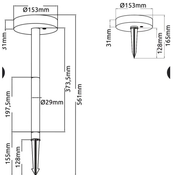 Immax NEO 07910L-LED RGB Stmívatelné solární svítidlo LED/1W/5V kulatý IP54 Tuya