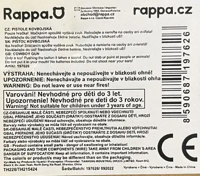 RAPPA Kovbojská puška zlatá / 50 cm / bez baterií