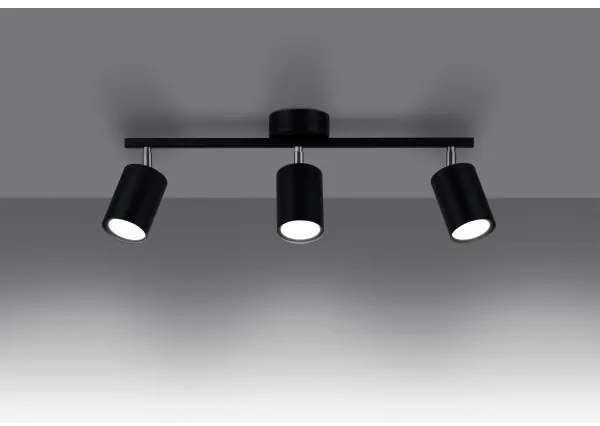 Sollux SL.1128 - Bodové svítidlo LEMMI 3xGU10/40W/230V černá