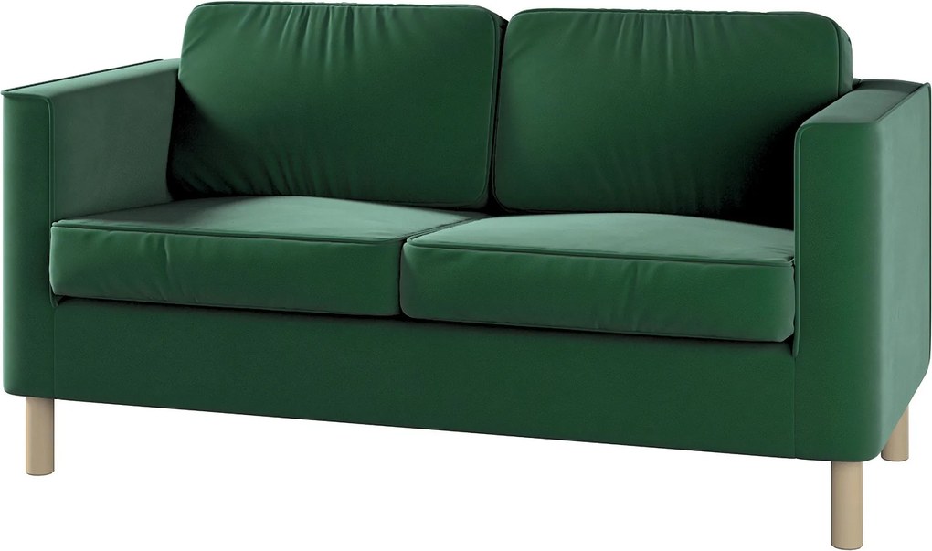 Potah na pohovku Pärup pro 2 místa barva zelená látka lesklé, sametová