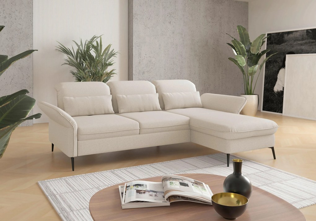 XXXLutz ROHOVÁ SEDAČKA, textil, krémová Sit & More - Sedací soupravy - 000144011801