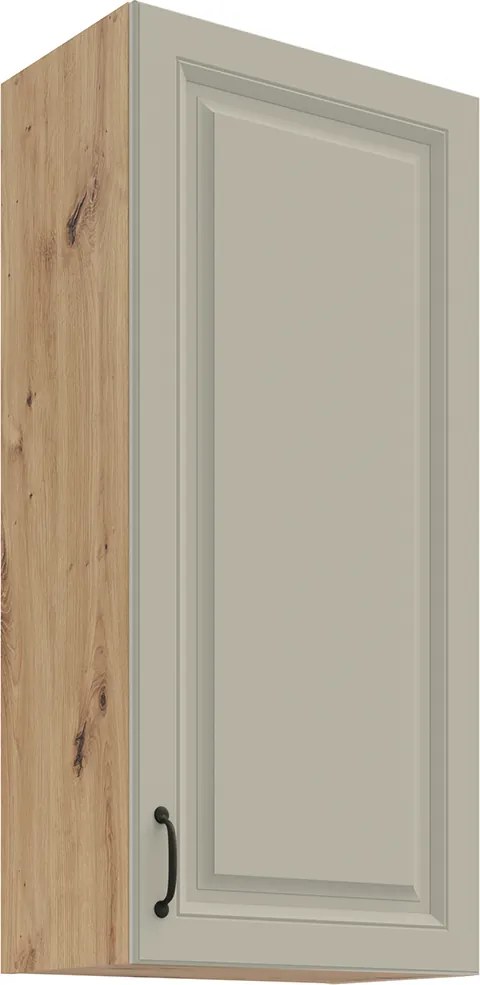 STILO ac | horní skříňka 50 G-108 1F s policemi | 50 cm | EXTRA VYSOKÁ | UNI dvířka | artisan/světle šedá