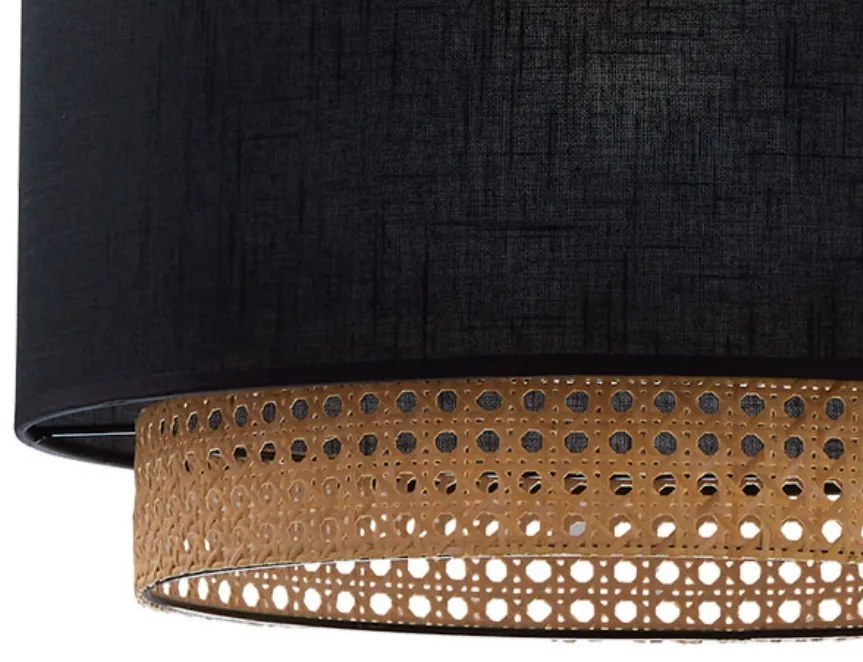 TK LIGHTING Sada osvětlení - BOHO, sestava č. 1, černá/slámová