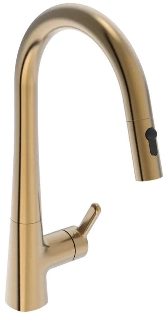 Hansa Designo - Dřezová baterie s výsuvnou sprškou, broušený bronz 5136228381