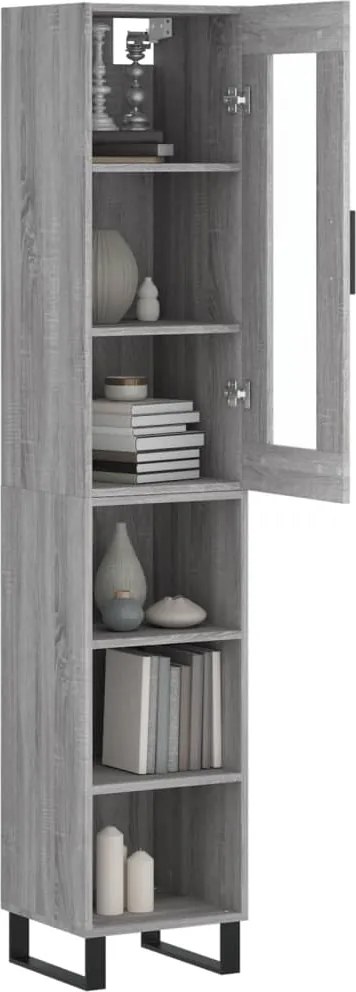 Skříň highboard šedá sonoma 34,5 x 34 x 180 cm kompozitní dřevo 3199391