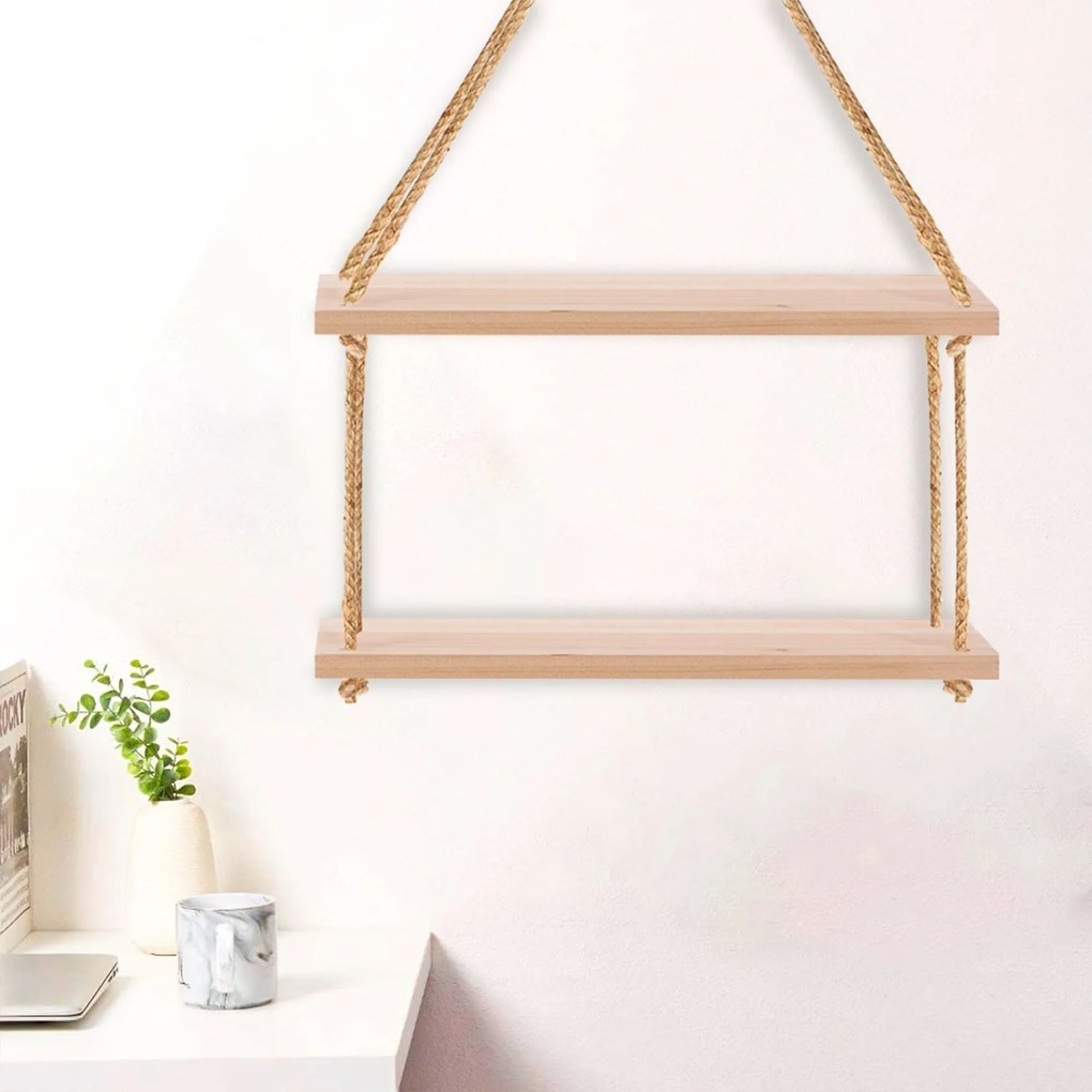 Tutumi Tutumi, nástěnná polička 50x15 cm 322121, borové dřevo, HOM-06808