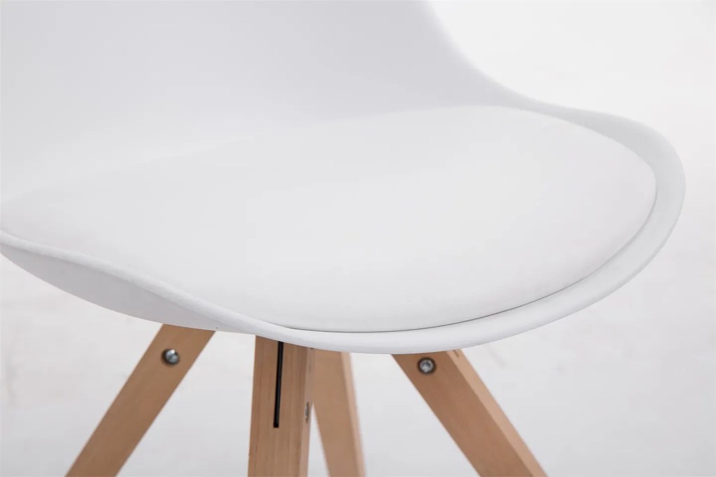 Konferenční židle Toulouse přírodní konstrukce Square – bílá
