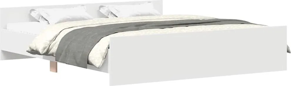 Rám postele s hlavovým a nožním čelem bílý 160 x 200 cm 3203761