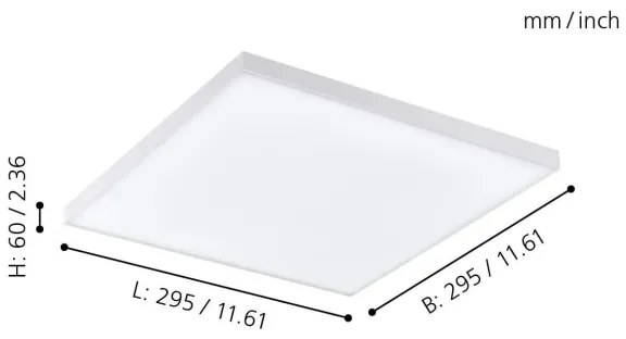 Eglo 98562 - LED RGB Stmívatelné stropní svítidlo TURCONA-C LED/15W/230V + DO