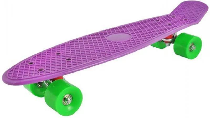 Stylový skateboard z tvrzeného plastu - Fialová