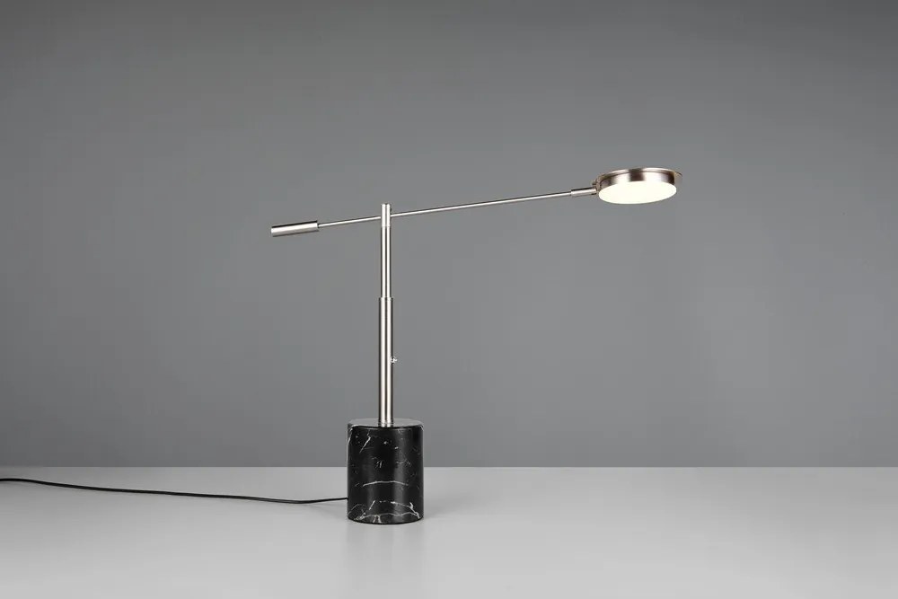 Černá/ve stříbrné barvě LED stolní lampa (výška 65 cm) Fiore – Trio Select