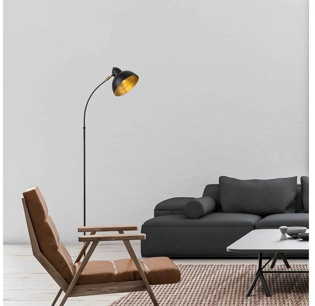 Designová stojanová lampa Vasso 162 cm černá
