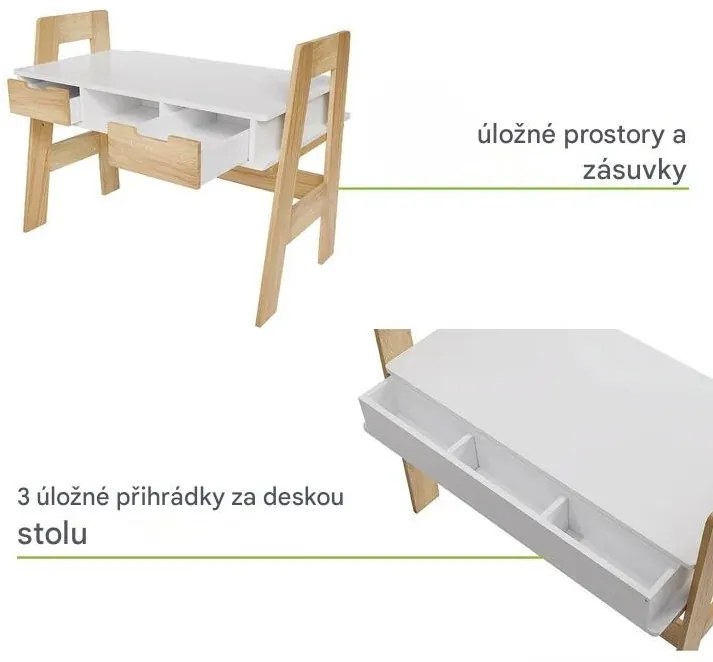 Juskys Dětský psací stůl Fietje