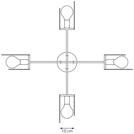 Lustr na lanku XOTIC 4xE27/15W/230V černá