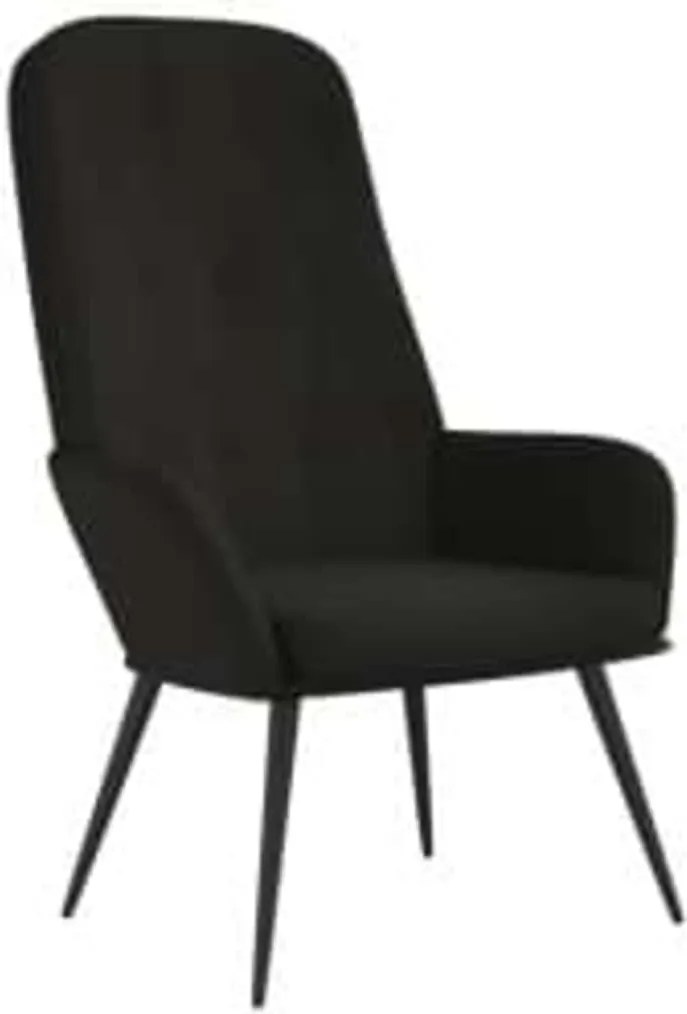 Relaxační křeslo s podnožkou černé samet 3097625