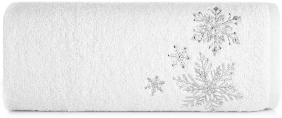 Bavlněný vánoční ručník s jemnou stříbrnou výšivkou Šířka: 70 cm | Délka: 140 cm