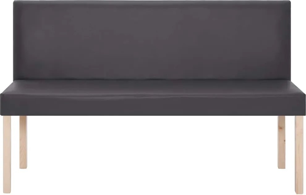 Lavice 139,5 cm šedá umělá kůže 281332
