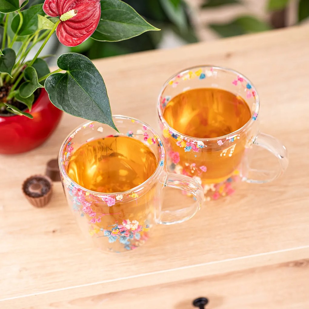 4Home Termo sklenice Floral Hot&Cool 300 ml, 2 ks