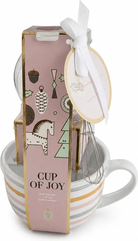 CUP OF JOY Velký hrnek s čokoládou - růžová