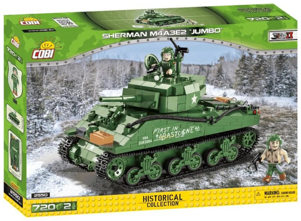 Stavebnice cobi 2550 sherman m4a3e2 jumbo