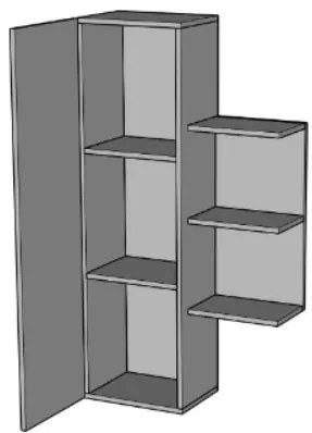 SMARA závěsná skříňka, apalačský dub/antracit