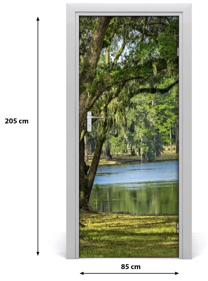 Fototapeta na dveře jezero v parku 85x205 cm
