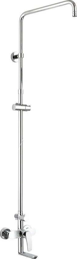 Mereo Mereo, Nástěnná baterie Eve 150mm s otoč. ramínkem a tyčí pro ruční a talířovou sprchu, bez příslušenství, CBE60101SE