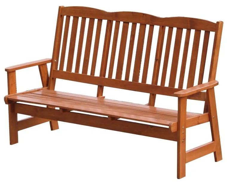Hnědá dřevěná zahradní lavice Luisa – Rojaplast