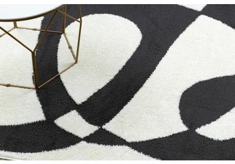 Moderní koberec MODE 8531 abstrakce krémová / černá velikost 160x220 cm | krásné koberce cz