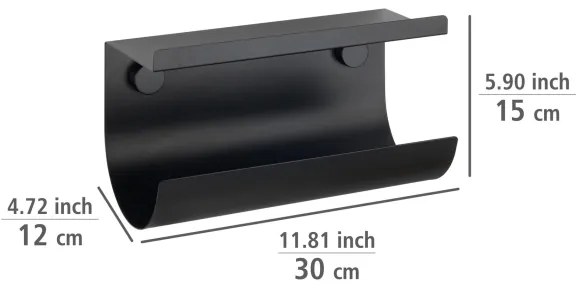 WENKO 71144800 - Držák na roli JET 30x15 cm černá