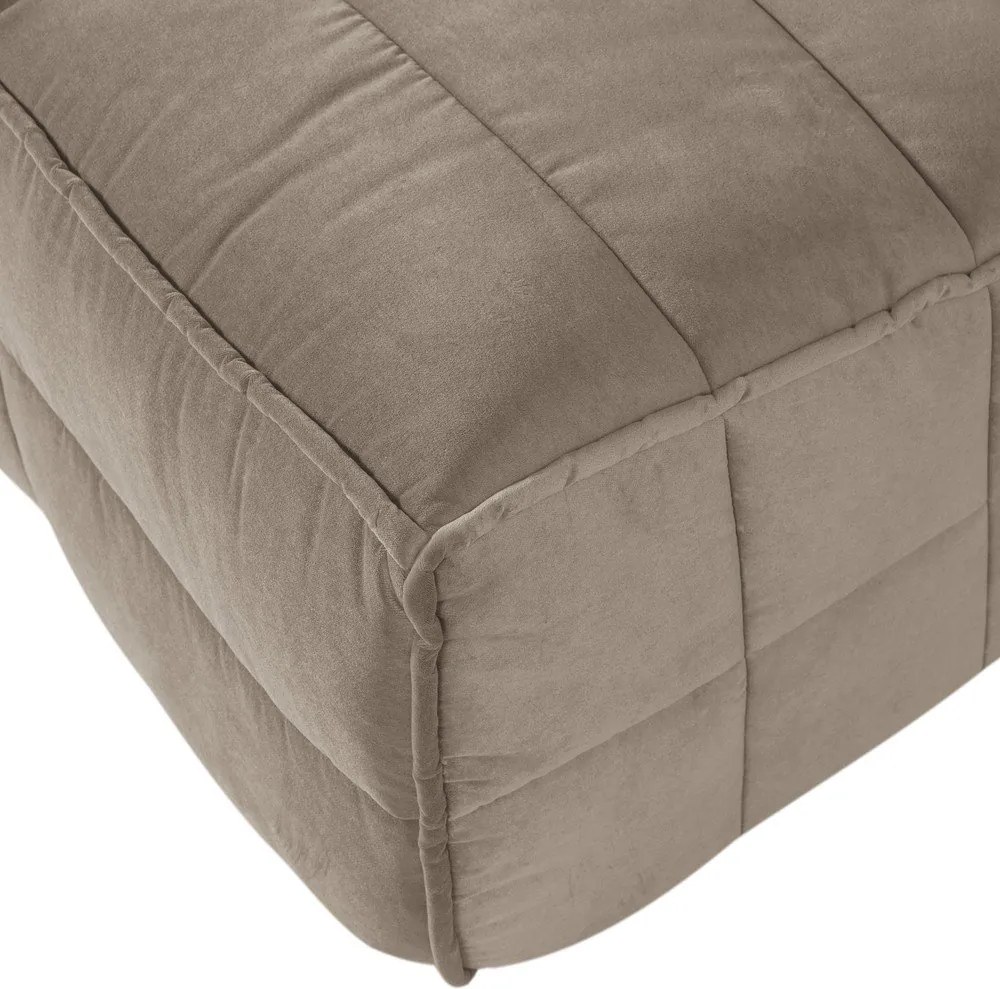 Taupe sametová polstrovaná lavice Cluster – vtwonen