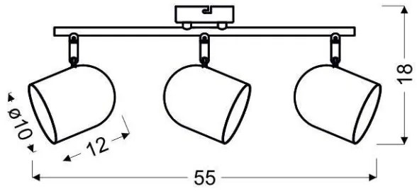 Bodové svítidlo AZURO 3xE27/40W/230V