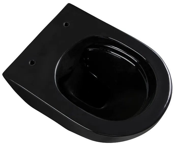 BPS-koupelny Závěsná WC mísa se SoftClose sedátkem HYD-4707, černá
