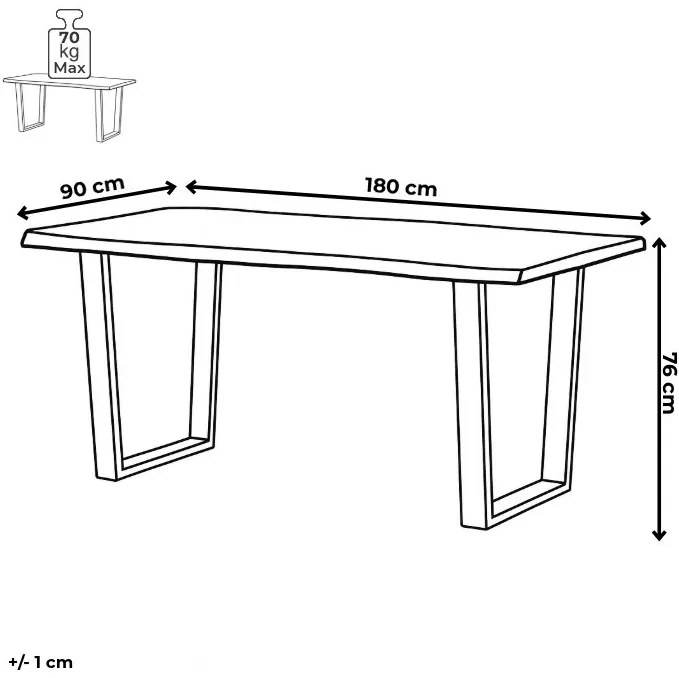 Autronic Jídelní stůl HT-F4218 Odstín: Staré dřevo