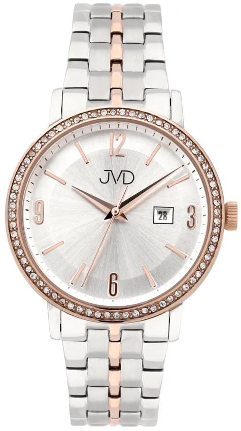 Dámské voděodolné náramkové hodinky JVD JE402.2 se zirkony