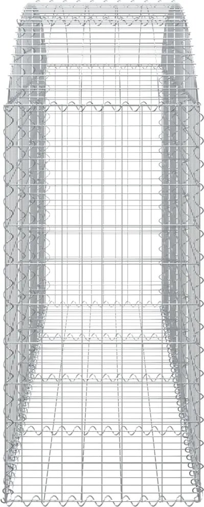 Klenutý gabionový koš 200 x 50 x 100/120 cm pozinkované železo 153475