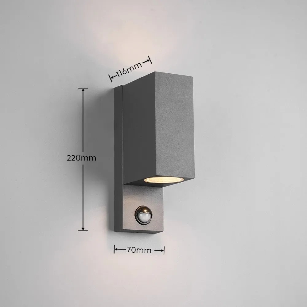 Nástěnné venkovní svítidlo (výška 22 cm) Roya – Trio