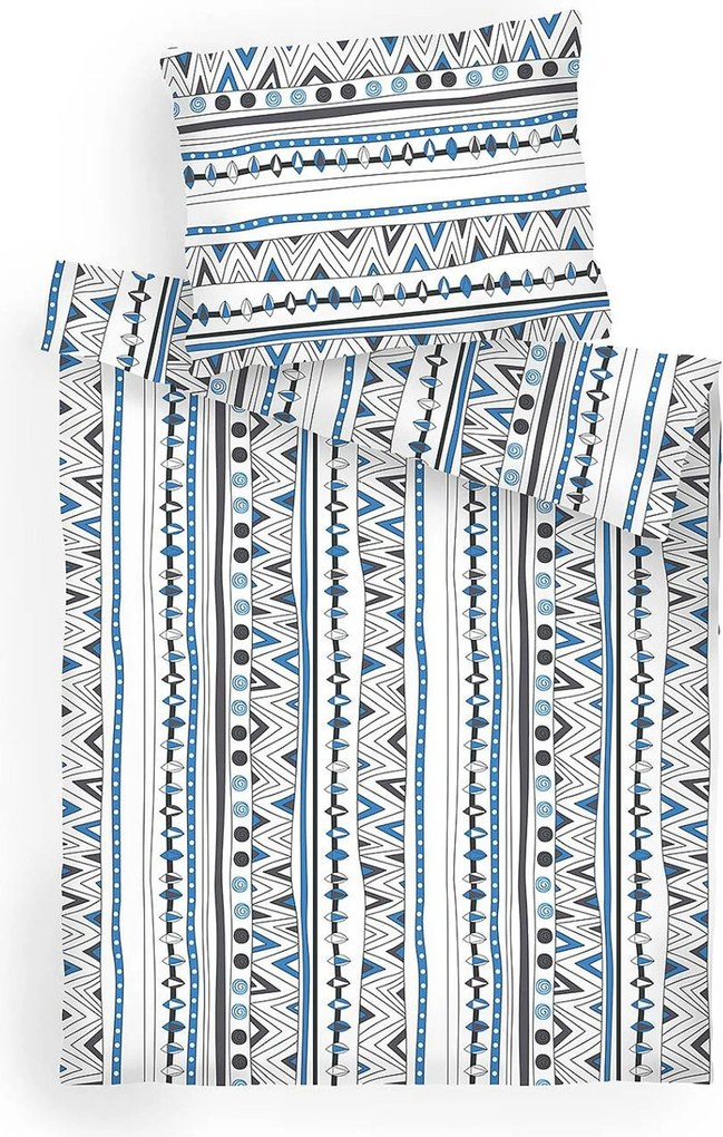 Bavlněné povlečení Indián denim 140x200, 70x90 cm