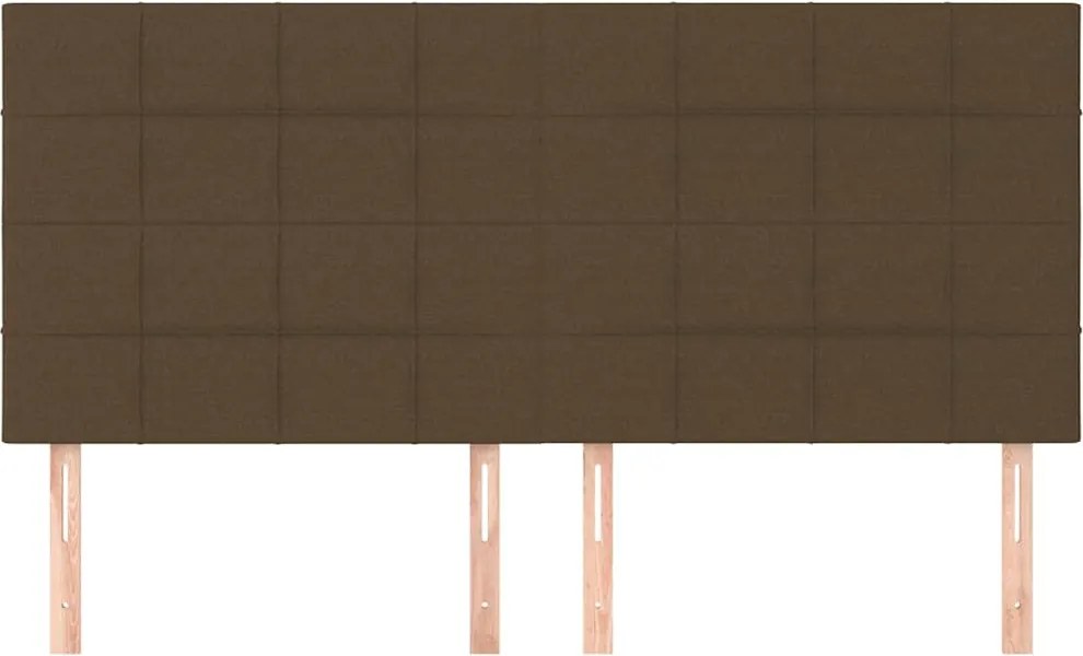 Čelo postele tmavě hnědé 160x5x118/128 cm látkové 3116341