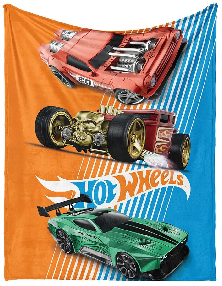 Dětská deka Hot Wheels Retro 130x160 cm