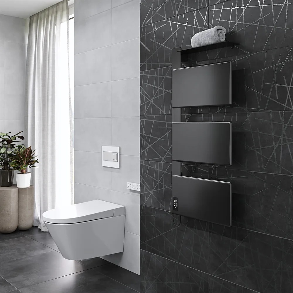 Mereo, Mereo WC s integrovaným elektronickým bidetem, RIMLESS, 592x380x430 cm, keramické, vč. sedátka, MER-VSD110S2