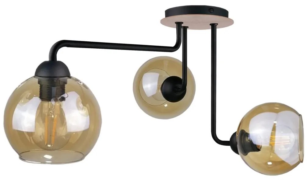 Keter Lighting Přisazený lustr MONDE WOOD 3xE27/60W/230V KE0018