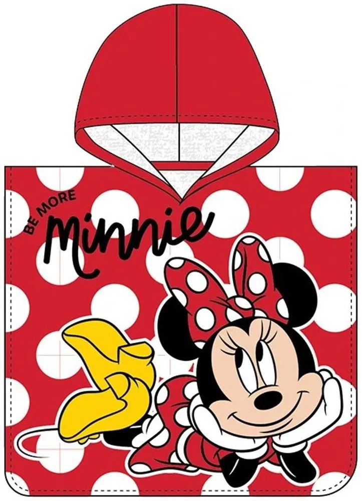 Dívčí plážové pončo Minnie Mouse - motiv Always be kind - 100% bavlna - rozměr 50 × 115 cm - pro děti od 3 do 6 let