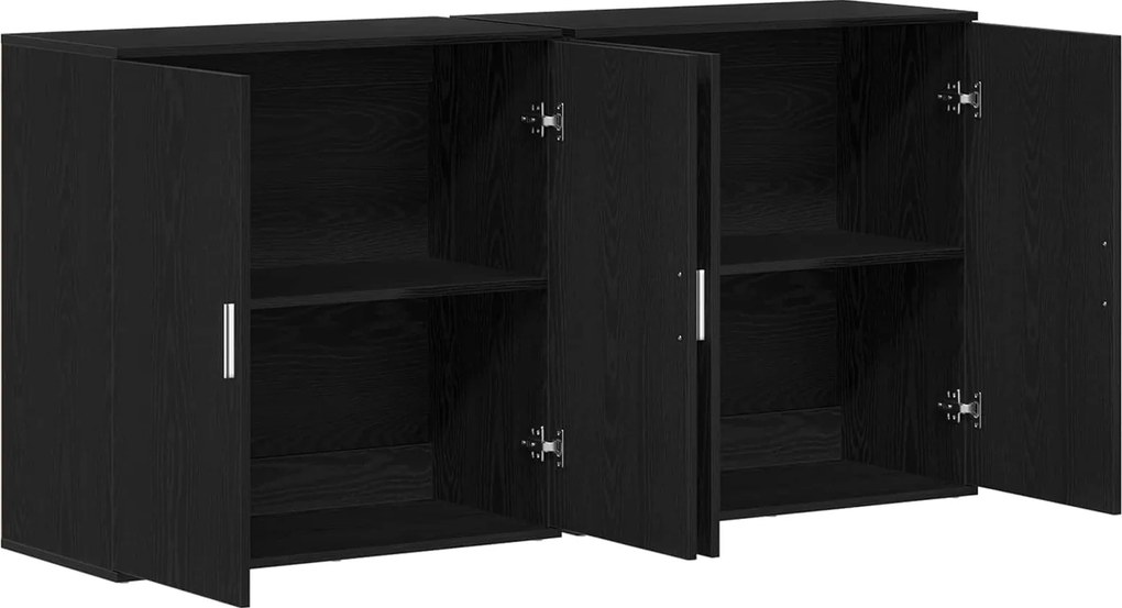 Servírovací skříň 2 ks Černý dub 79 x 38 x 80 cm 3334310