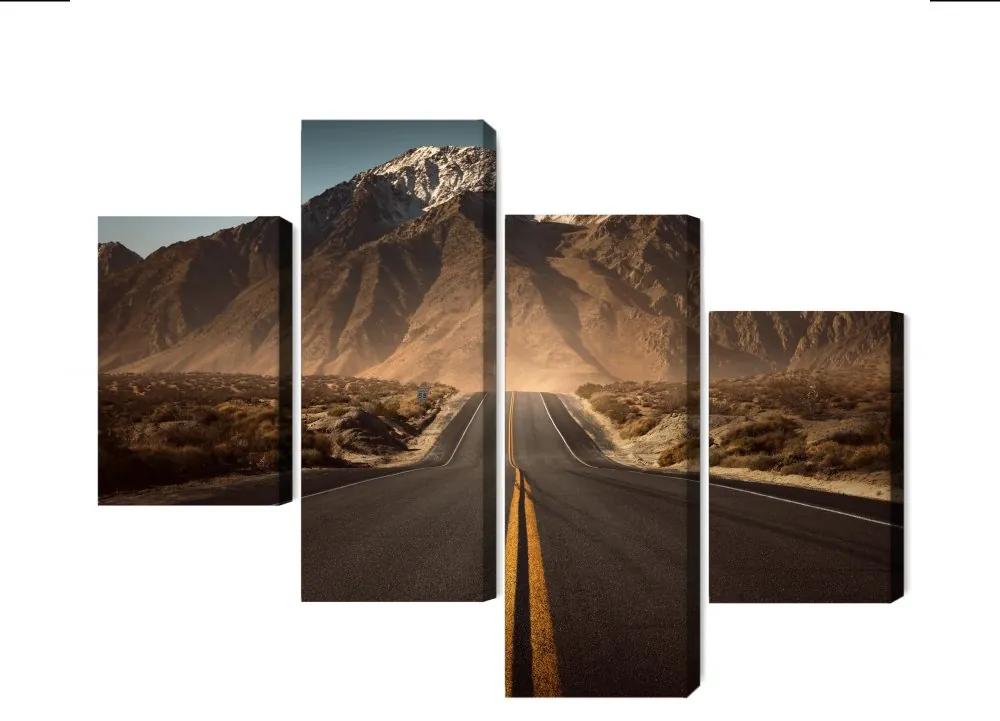 Vícedílný obraz Cesta Do Hor 3D Nedostatek Nedostatek Plátno Canvas 120x75